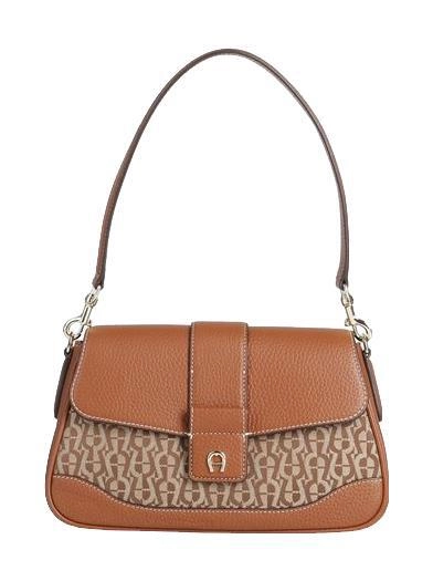 AIGNER Shoulder Bag Recycled Polyester, Leather - Brown