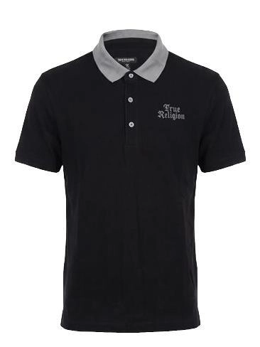 True Religion Polo Shirt Size Cotton - Black