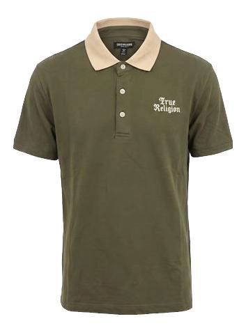 True Religion Polo Shirt Size Cotton - Green
