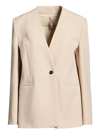 Liviana Conti Blazer Size Polyester, Viscose, Elastane - Beige
