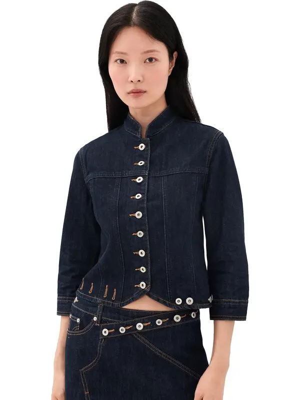 With Jéan Drew Denim Jacket - Indigo Blue