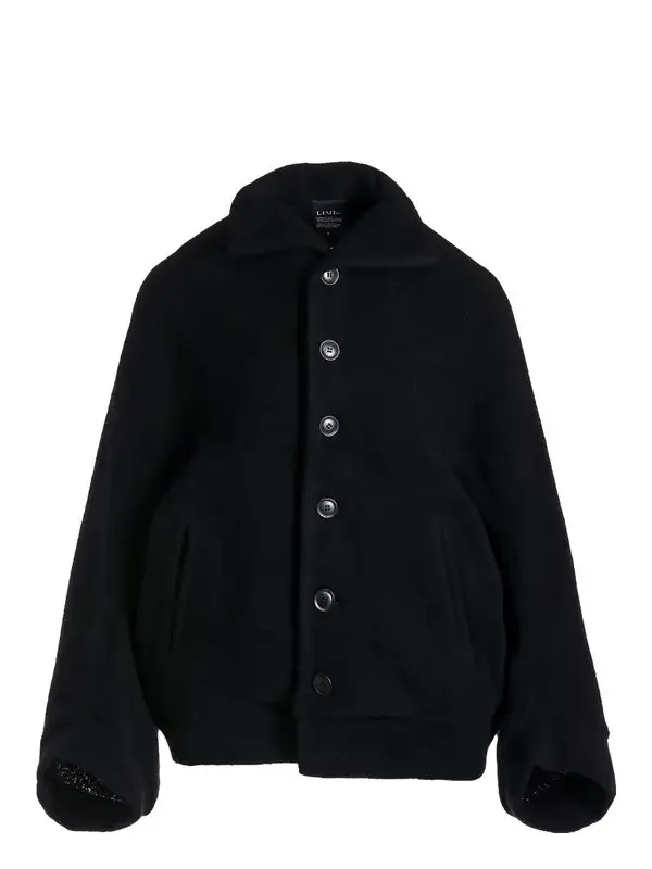LIMI FEU Bouclé-knit Oversized Jacket - Black