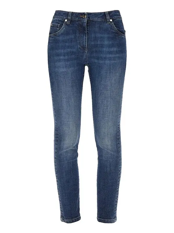 Brunello Cucinelli Slim Fit Denim Pants - Blue