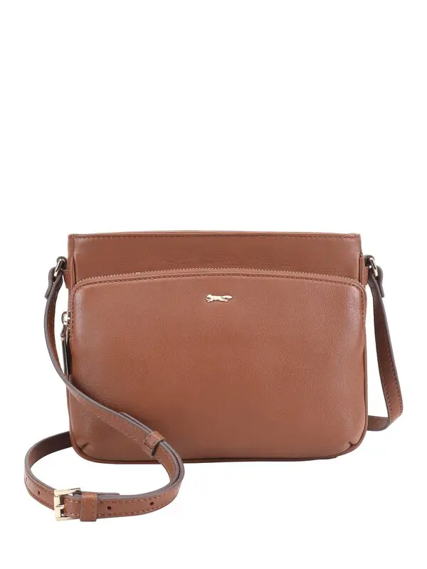 Paul Costelloe Loudias Leather Crossbody Bag - Brown