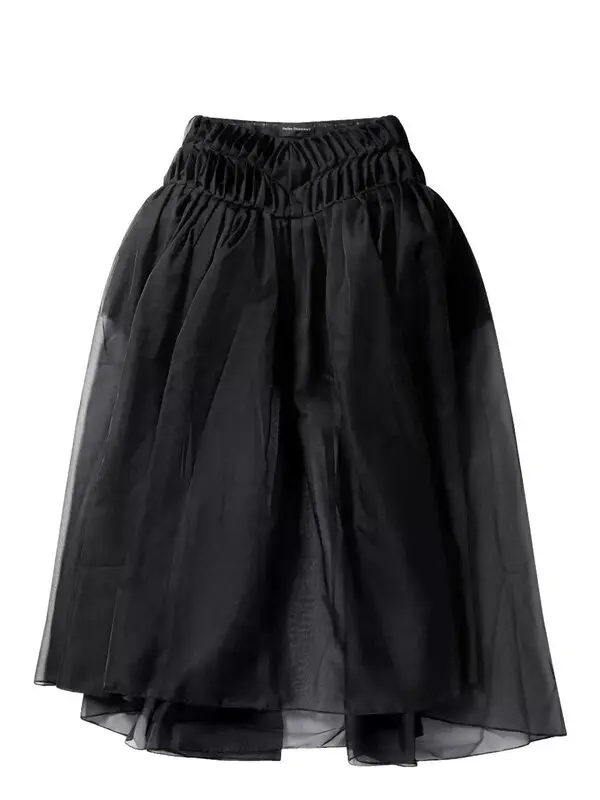 PAULINE DUJANCOURT Rebecca Hazy Organza Midi Skirt - Black