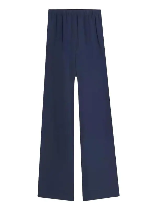 Valentino Garavani Wide-leg Silk Trousers - Blue