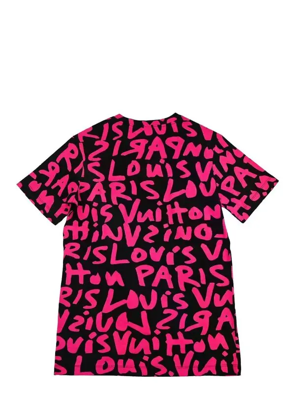LOUIS VUITTON Graffiti-print T-shirt - Black
