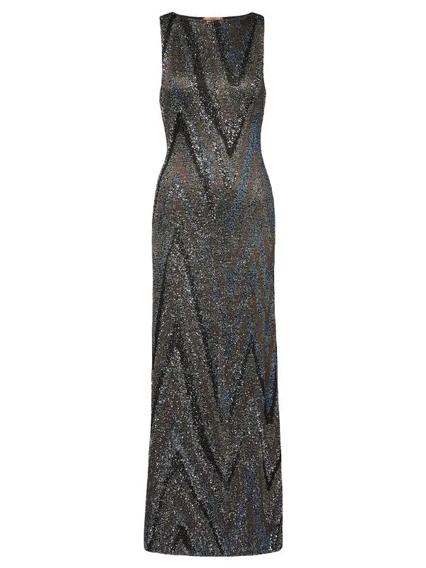 Missoni Zigzag Sequined Lamé Maxi Dress - Multicoloured