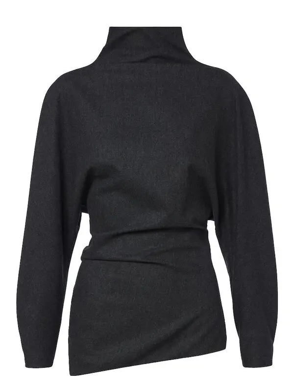 Khaite Harlow Wool And Cashmere Top - Grey