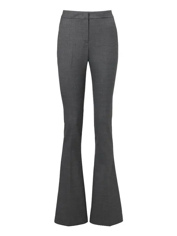 Blumarine Mid-rise Flared Pants - Grey