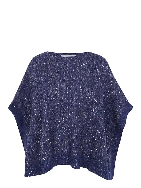 D.exterior Cape Soft Alpaca "galles - Blue