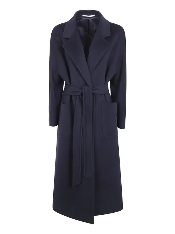 Tagliatore Long Coat Shawl Neck "charlize - Black