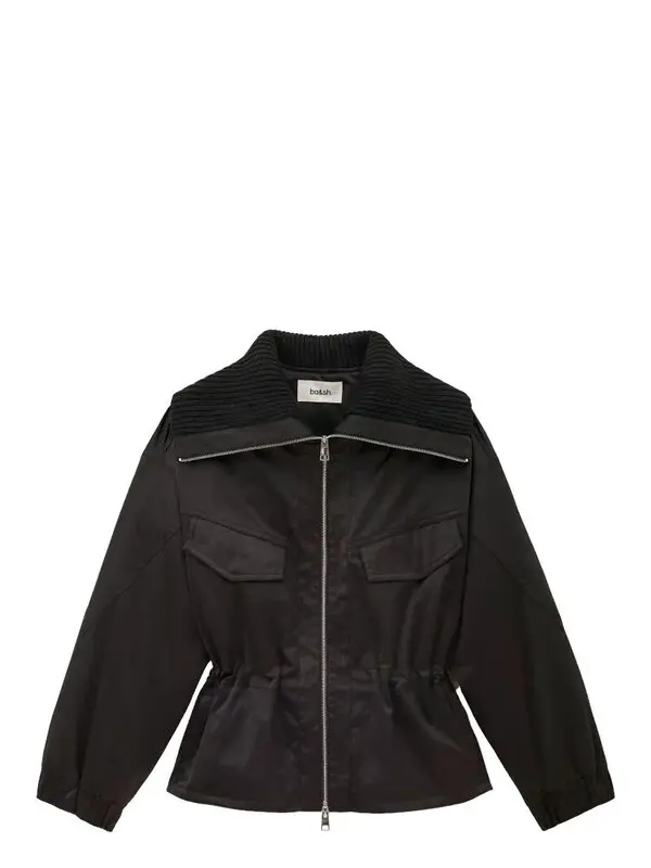 Ba&sh Indra Ribbed-collar Jacket - Black