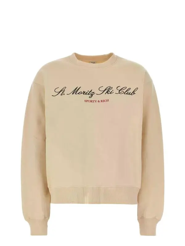 Sporty & Rich St. Moritz Ski Club Logo-print Sweatshirt - Neutrals