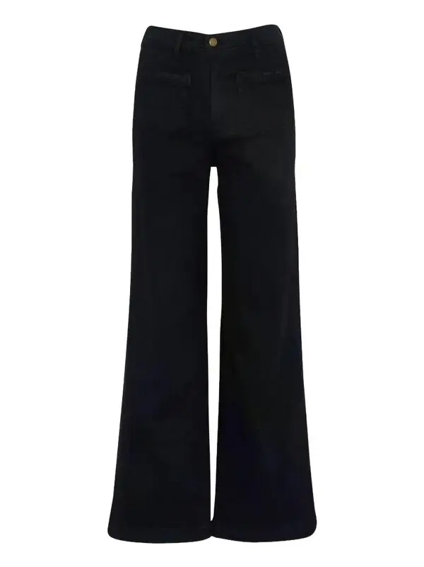 MAISON HOTEL Giulietta Embroidered Wide-leg Trousers - Black