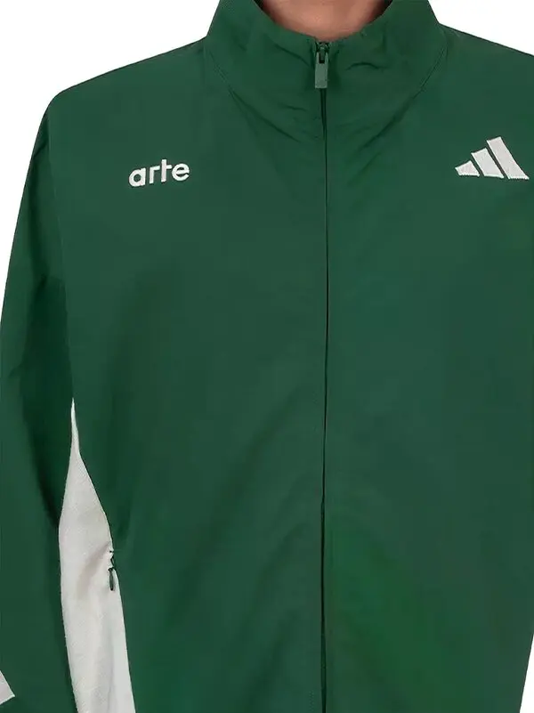 ARTE ANTWERP X Adidas Z.n.e. Material Mix Logo-print Track Jacket - Green