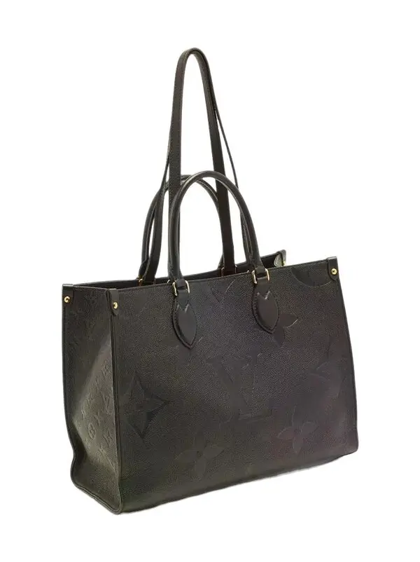 LOUIS VUITTON Mm On The Go Monogram Empreinte Tote Bag - Black