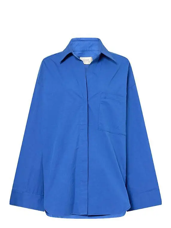 Dissh Ina Relaxed-fit Cotton Shirt - Cobolt
