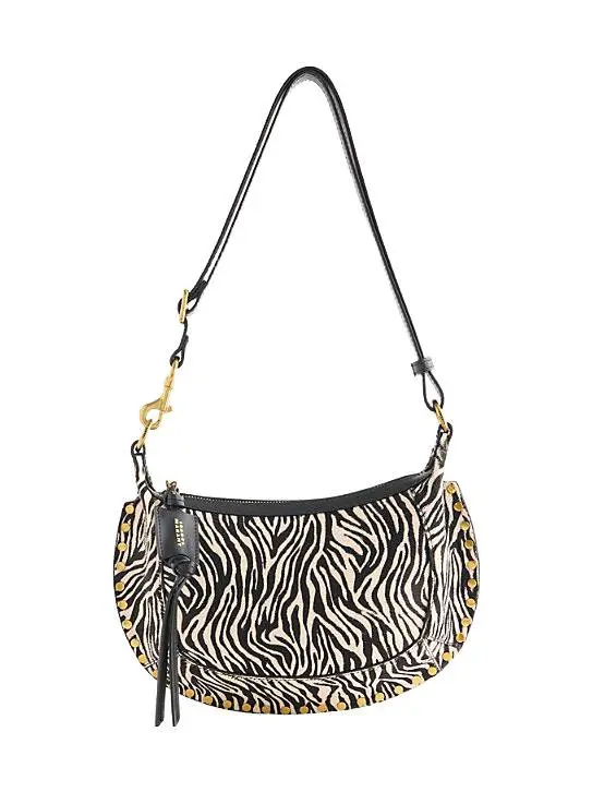 Isabel Marant Étoile Oskan Moon -print Leather Shoulder Bag - Zebra