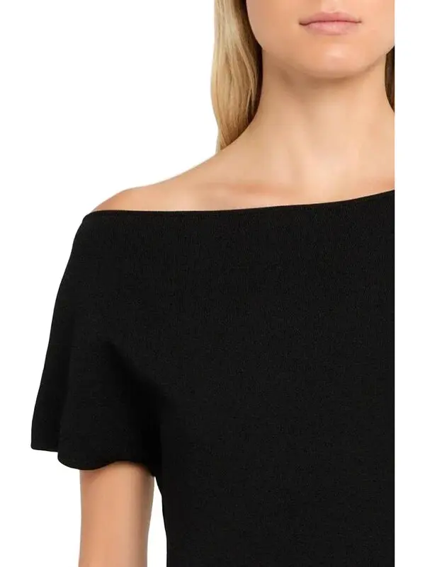 RÓHE Asymmetric Knit Dress - Black