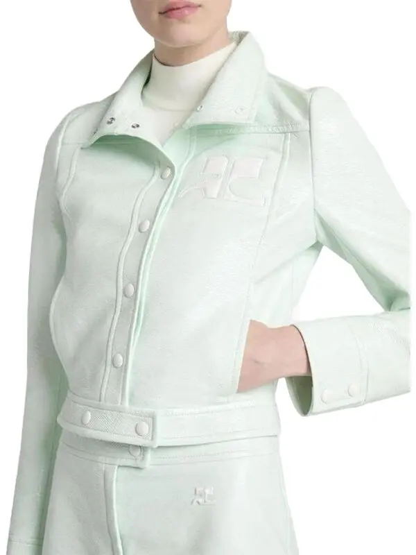 COURREGES Vinyl Reedition Jacket - Light Mint
