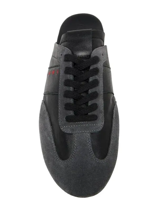 Marni Apos;s Logo Leather Mules - Blackdark