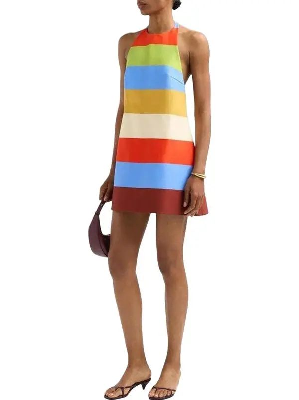 Retrofete Lanny Stripe Shift Mini Dress - Multi Stri
