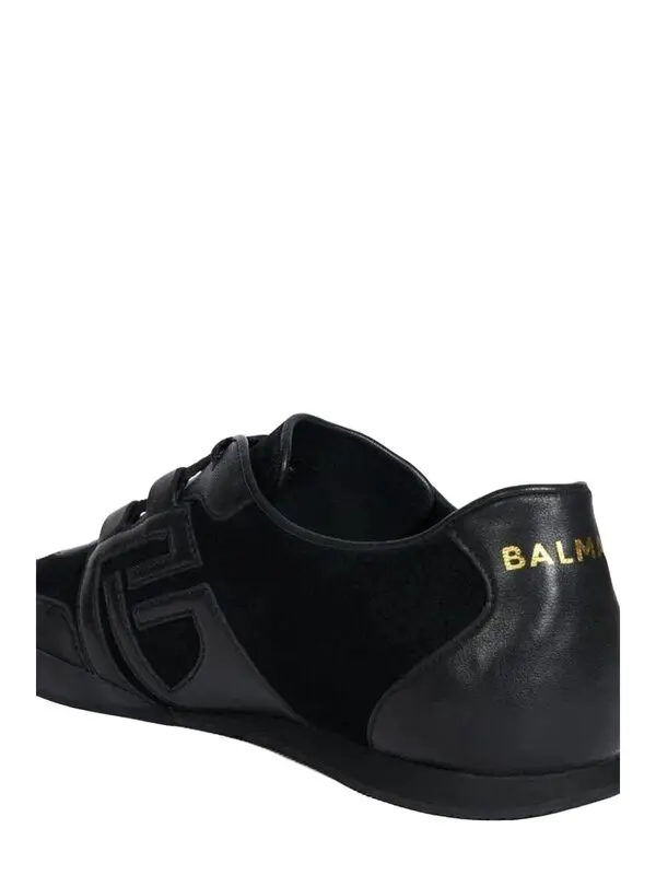 Balmain Apos;s Boxing Suede Low-top Sneakers - Noir