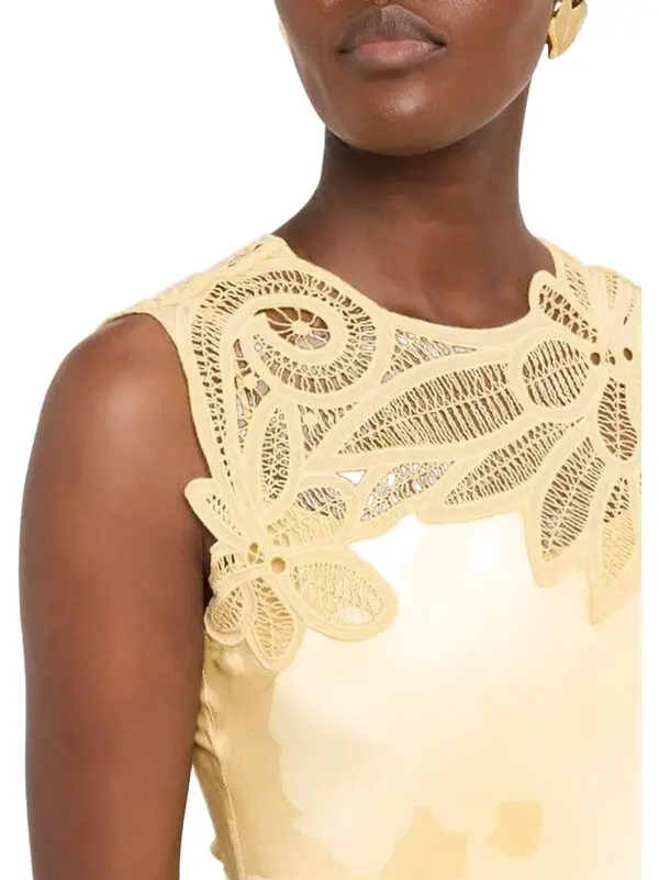 Ulla Johnson Idra Embroidered Silk Dress - Dandelion
