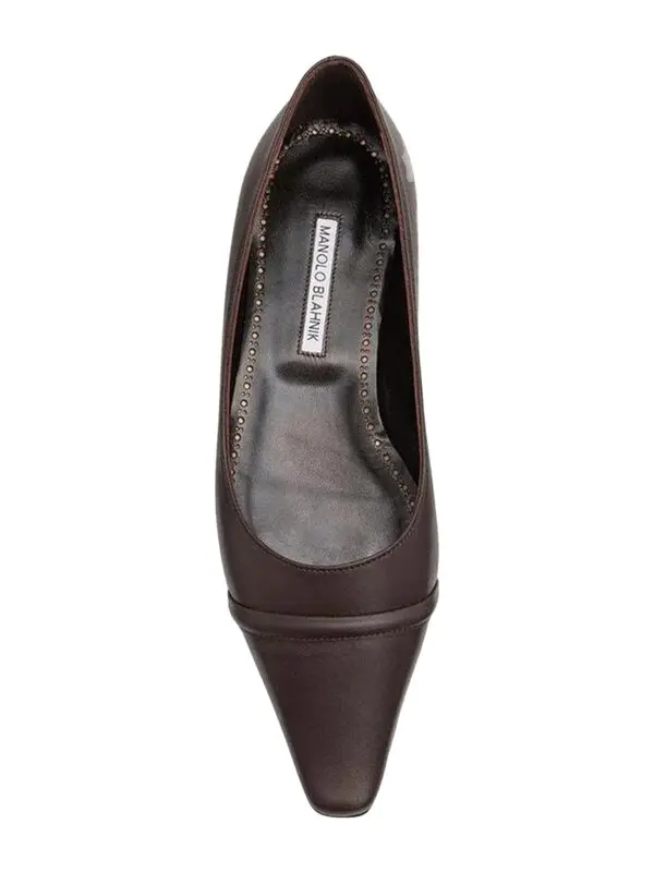 Manolo Blahnik Continu Leather Flats - Dbrw2011
