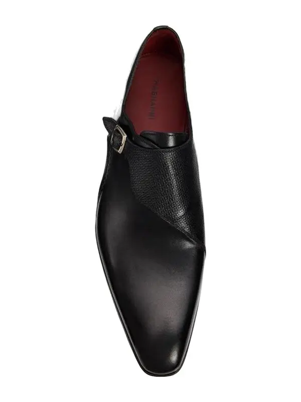 Magnanni Apos;s Carver Leather Single-buckle Monk Straps - Black