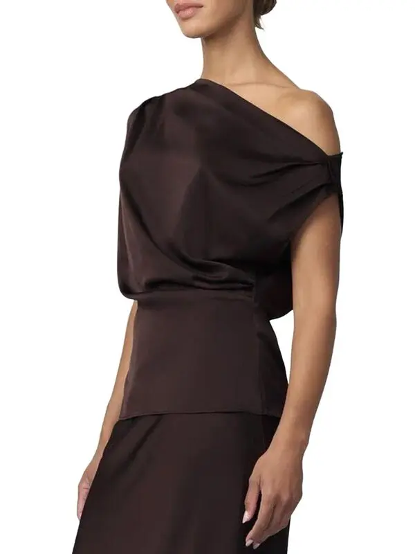 JOE & APOS;S JEANS The Isla Draped Blouse - Espresso