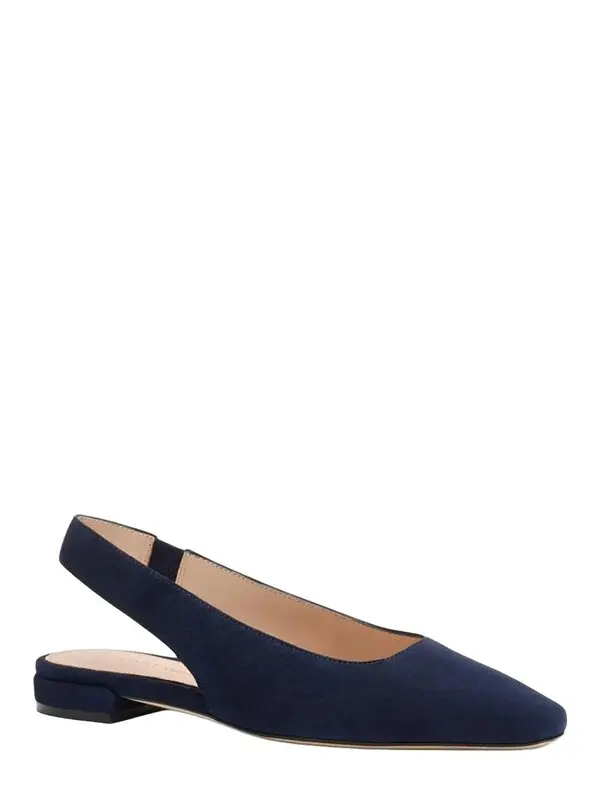 STUART WEITZMAN Stassi Suede Slingback Flats - Nice Blue