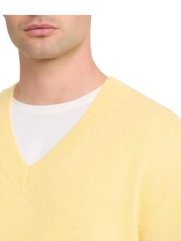 Officine Générale Apos;s V-neck Wool Sweater - Vanilla