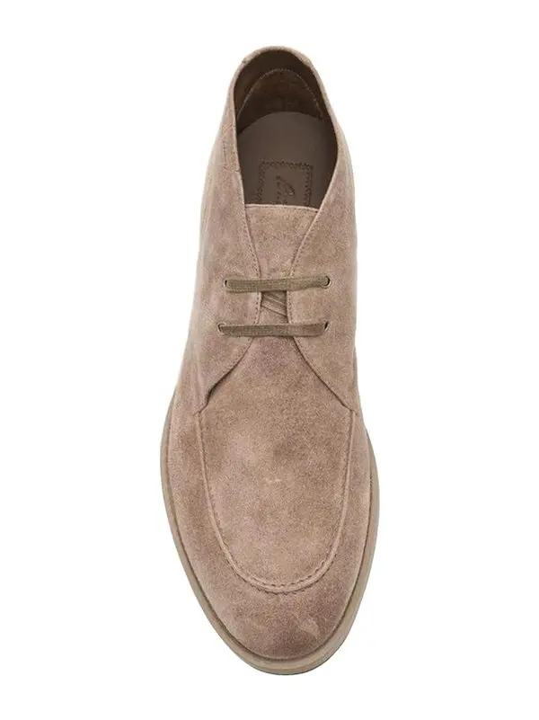 Brioni Apos;s Journey Suede Desert Boots - Charcoal