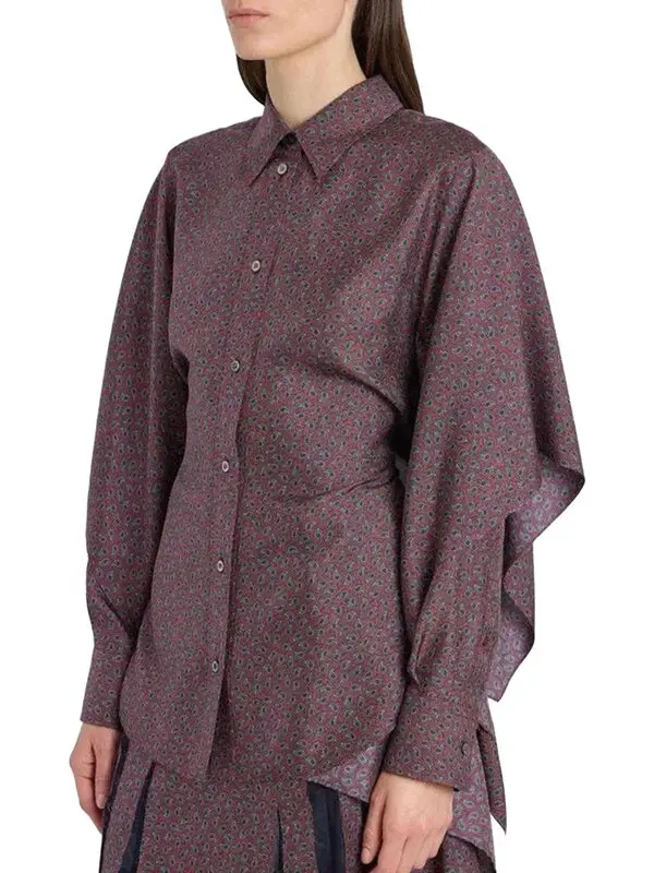 MAISON MARGIELA Micro-paisley Drawstring Shirt - Damask