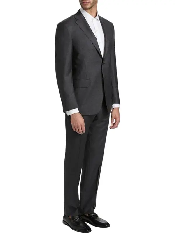 Canali Wool Single-breasted Suit - Charcoal