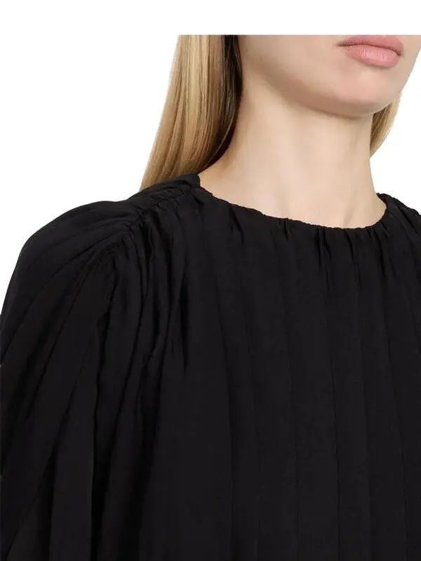Simkhai Frida Pleated Blouse - Black