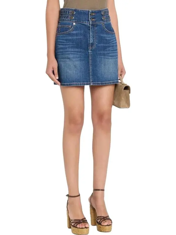 Ramy Brook Liv Denim Mini Skirt - Medium Was