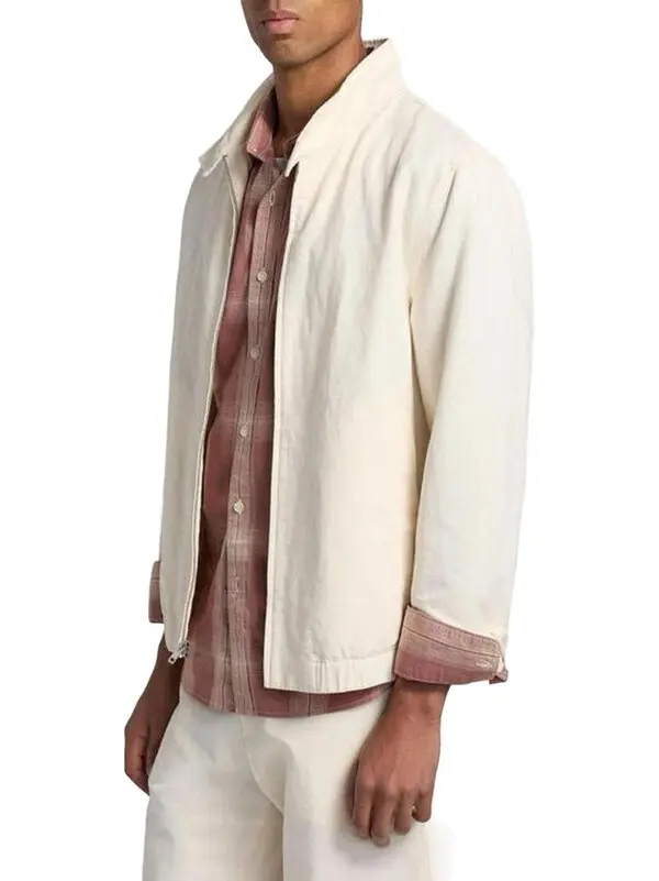 Vince Apos;s Cotton-linen Bomber Jacket - Blanco