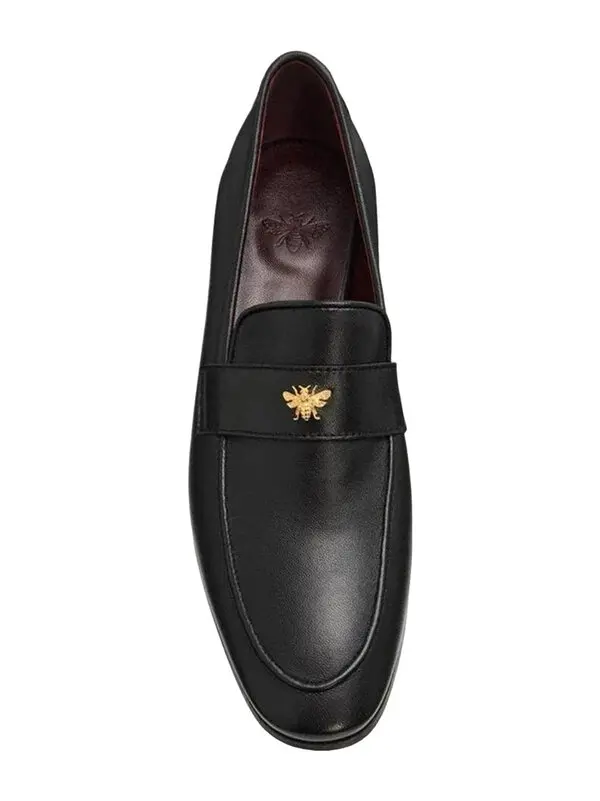 BOUGEOTTE 35mm Leather Penny Loafers - Nero