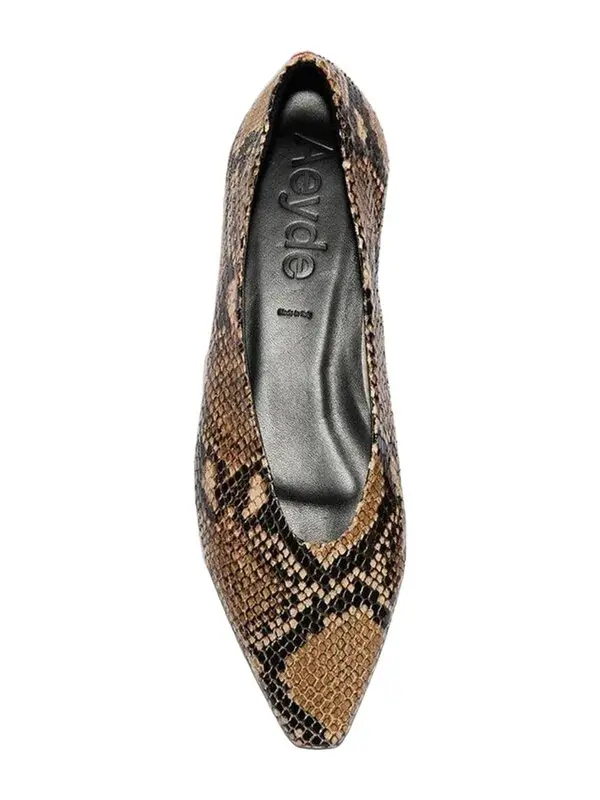 AeydĒ Betty Leather Ballerina Flats - Hazelnut