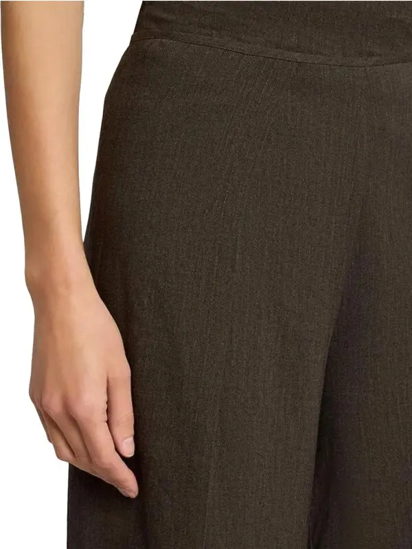 Proenza Schouler White Label Calla Slub Linen Wrap Pants - Coffee