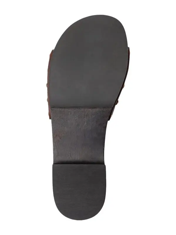 Bernardo Blyde Leather Clog Mule Sandals - Saddle
