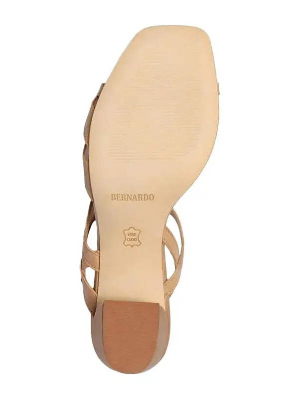 Bernardo Gyoda Leather Block-heel Sandals - Dune