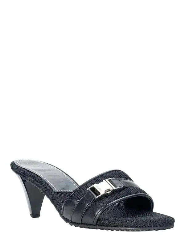 Staud Veda 60mm Mesh Slip-on Sandals - Black