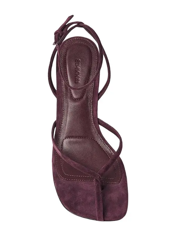 Simkhai Kelsey Suede Ankle-strap Sandals - Fig