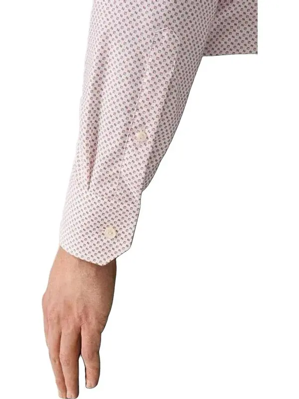 Eton Apos;s Signature Twill Geo-print Dress Shirt - Pink
