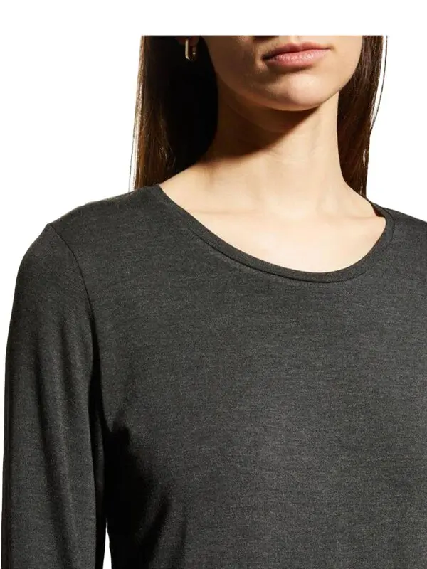 Majestic Filatures Soft Touch Crewneck Top - Anthracite