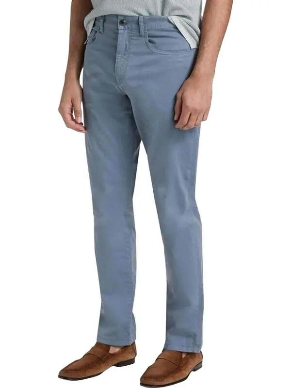 Canali Apos;s Cotton Slim Straight Leg Five-pocket Pants - Blue